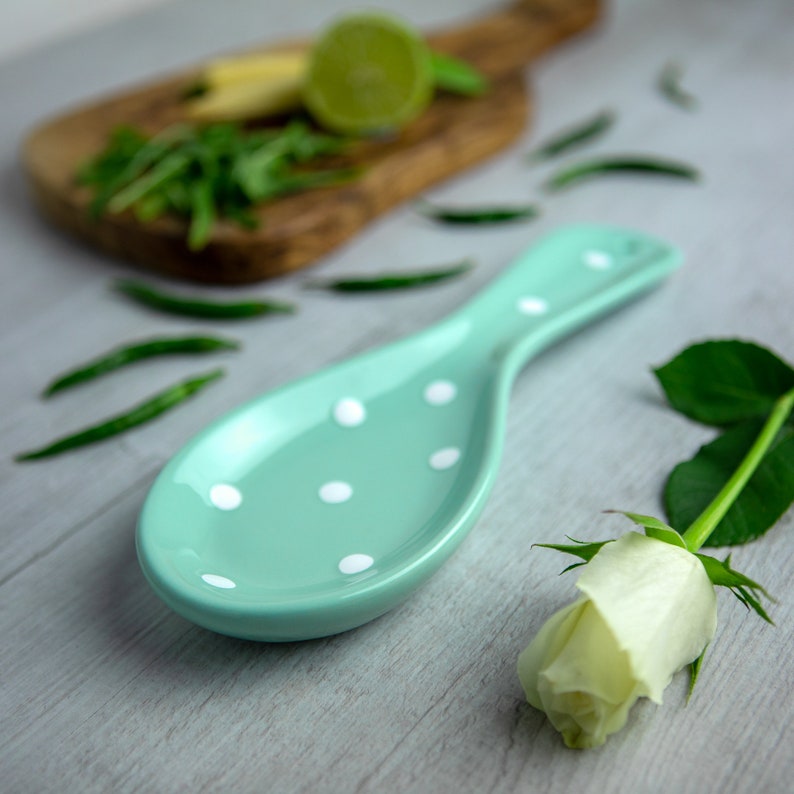 Ceramic Spoon Rest Spoon Holder Kitchen Cooking Utensil - Etsy