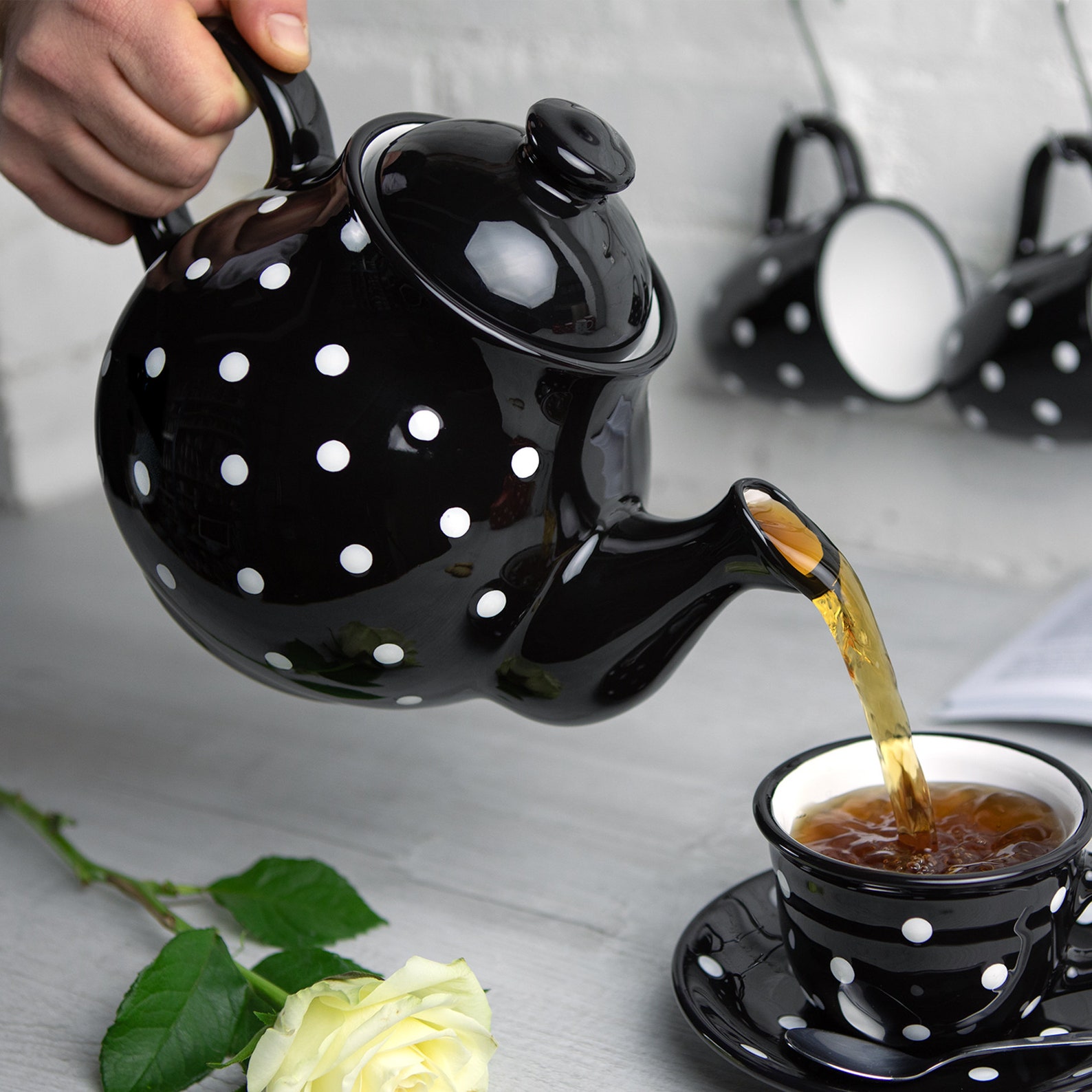 Black Ceramic Teapot Handmade Pottery Tea Pot Extra Large | Etsy