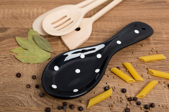 Ceramic Spoon Rest Spoon Holder Kitchen Cooking Utensil | Etsy