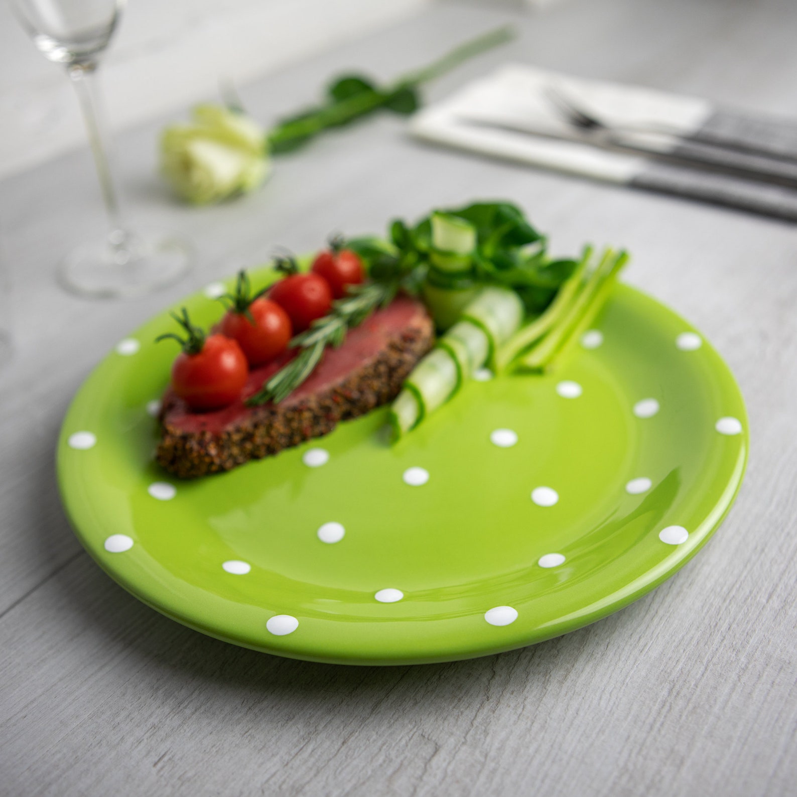 Dinnerware Set Pottery Dinnerware Handmade Ceramic Lime - Etsy