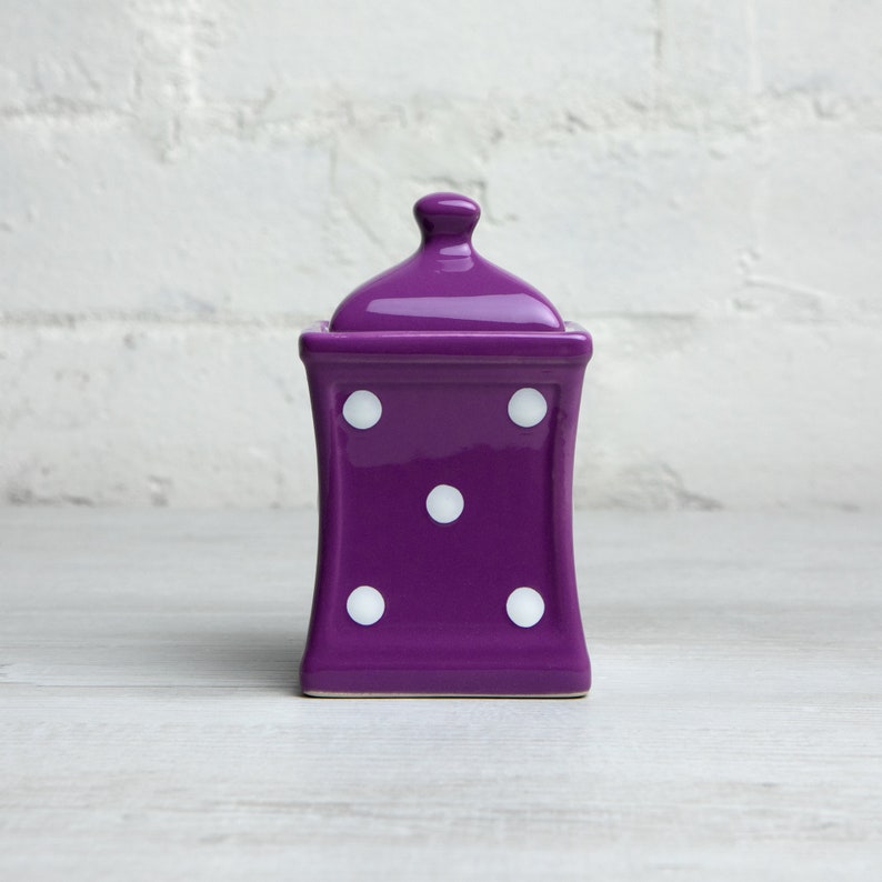 Purple Spice Jar Kitchen Canister Storage Jar Unique | Etsy