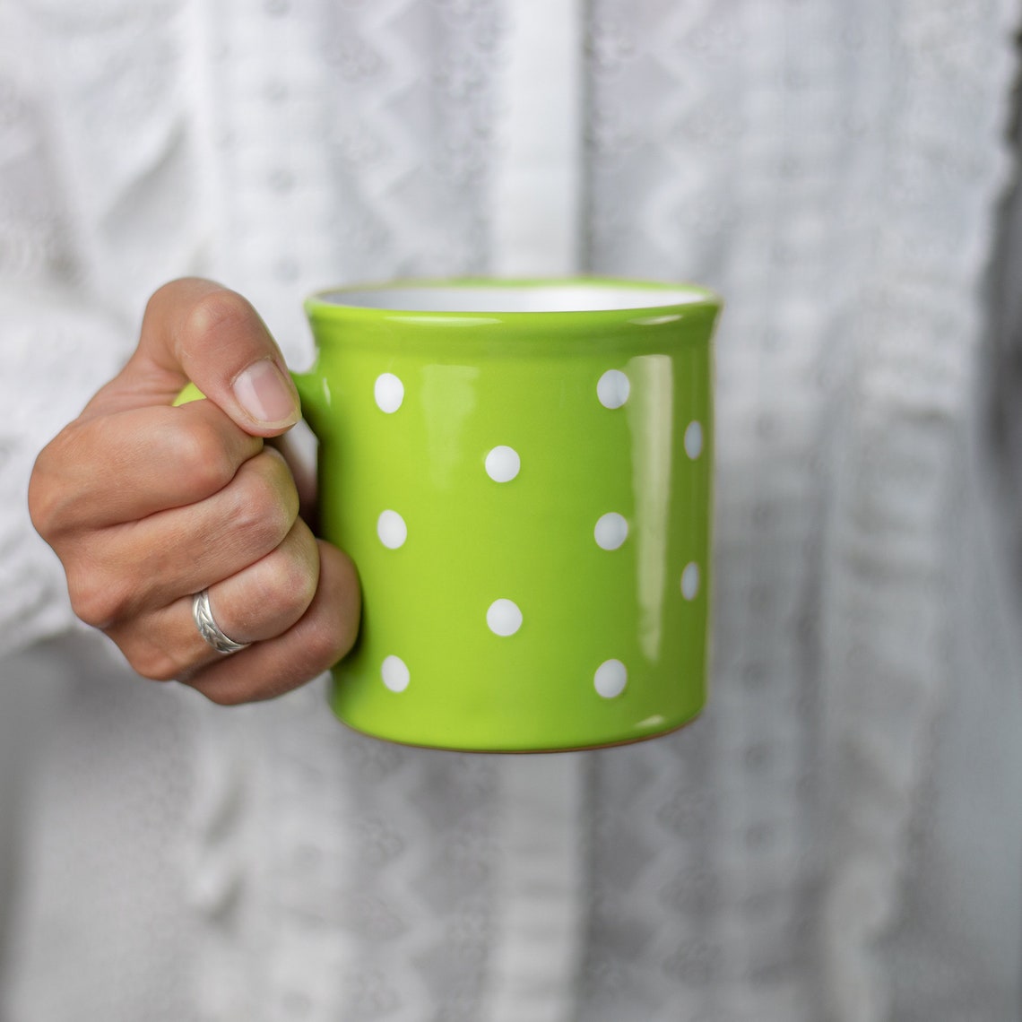 Stoneware Coffee Mug Large Coffee Mug Cute Mug Lime - Etsy