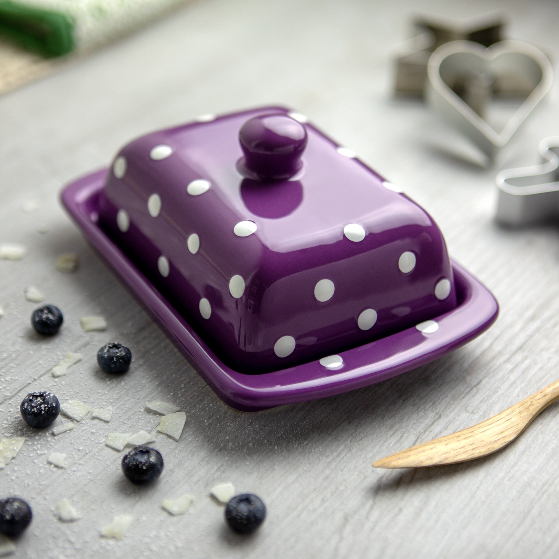 Purple Kitchen Set Canisters Spice Jars Butter Dish Cruet - Etsy UK