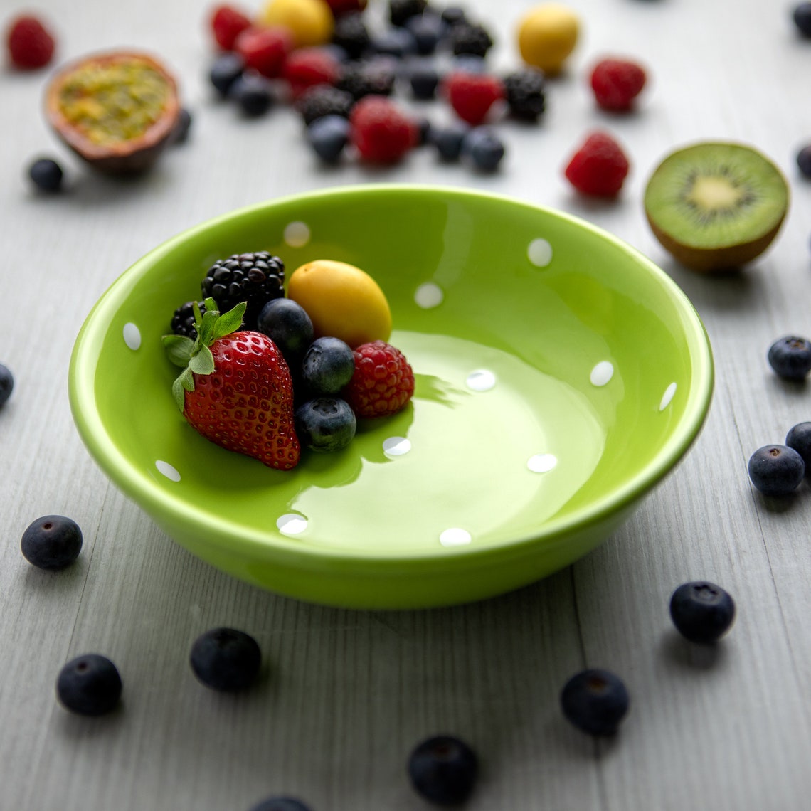 Dinnerware Set Pottery Dinnerware Handmade Ceramic Lime | Etsy