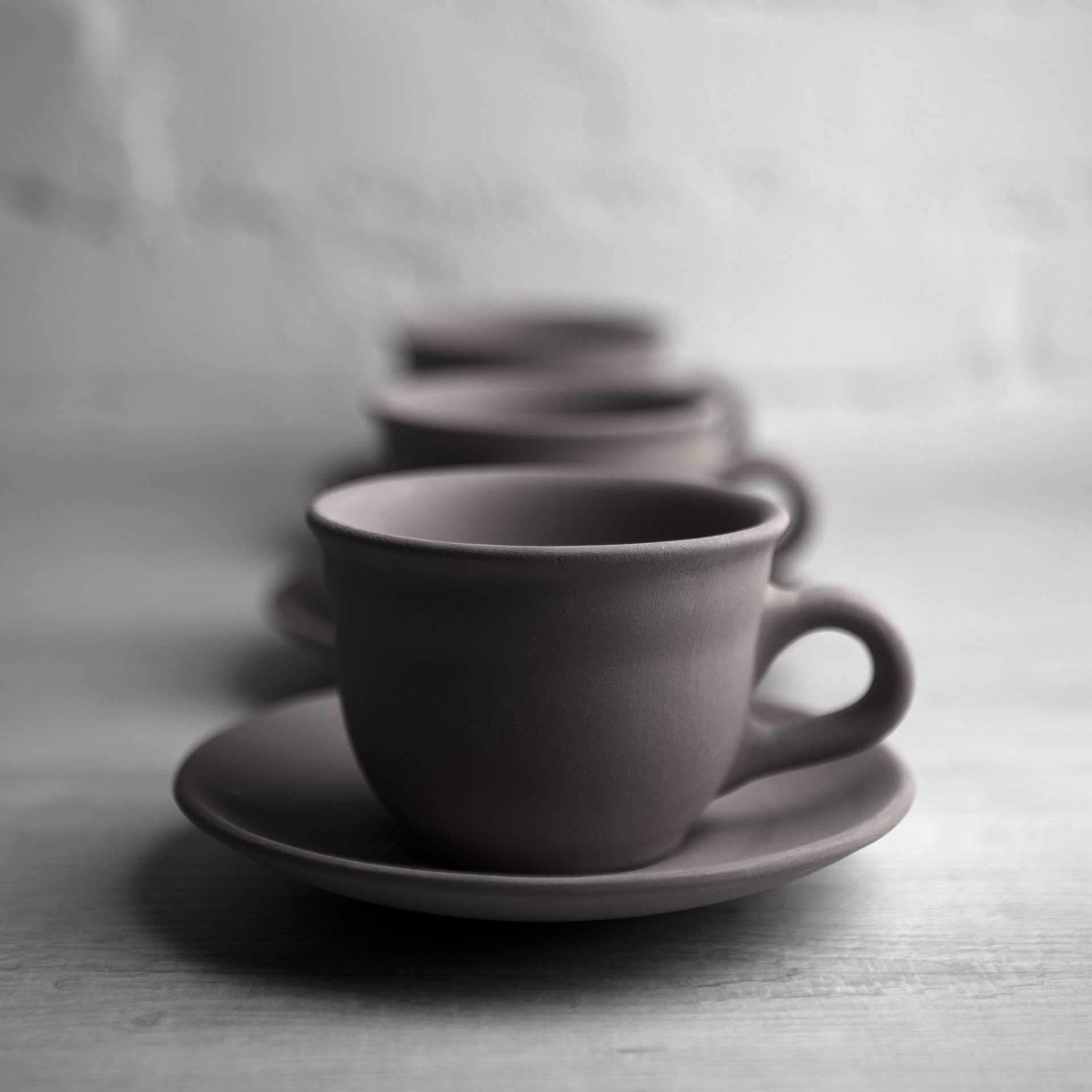 Red Ceramic Tea Cup | Teacup and Saucer, Handmade White Polka Dot ...