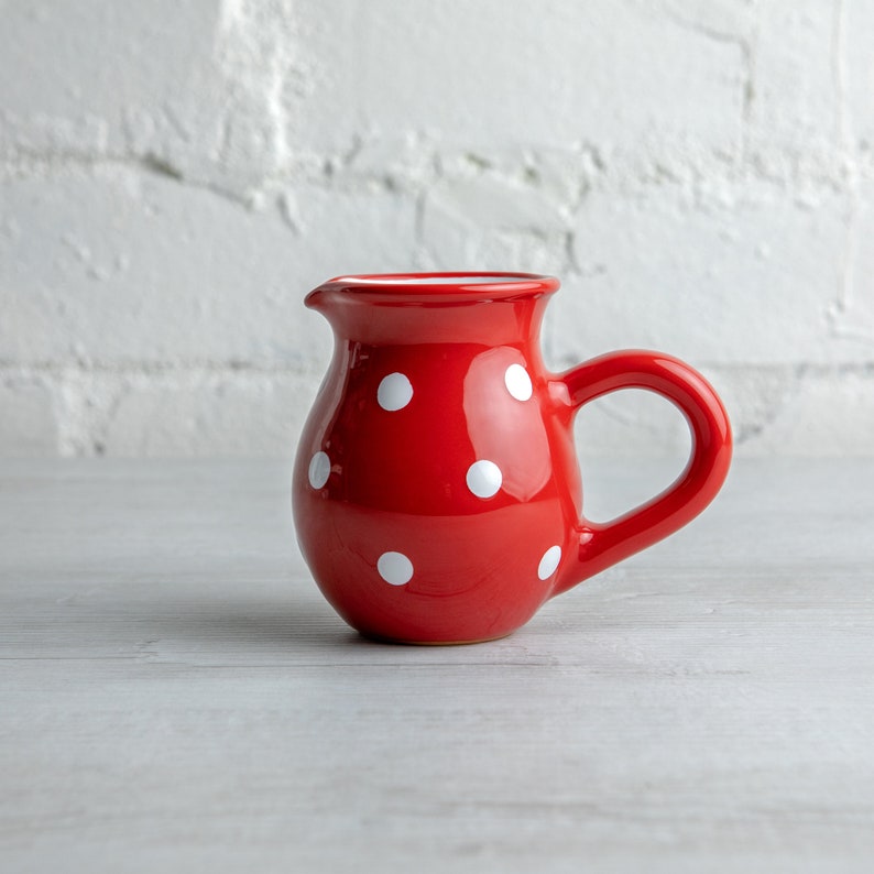 Ceramic Milk jug Creamer Gravy Jug Red Handmade Pottery | Etsy
