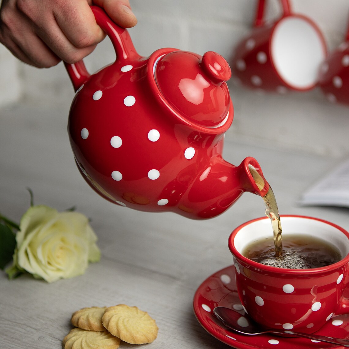 Red Ceramic Teapot Handmade Pottery Tea Pot for 1-2 CUP With - Etsy UK
