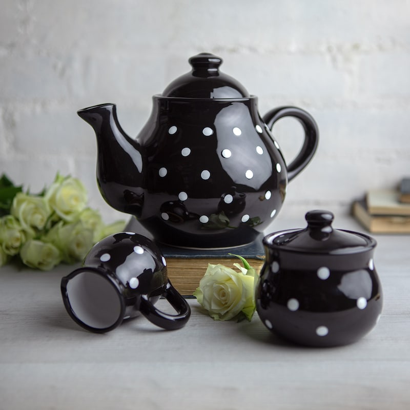 Black Tea Set - Etsy