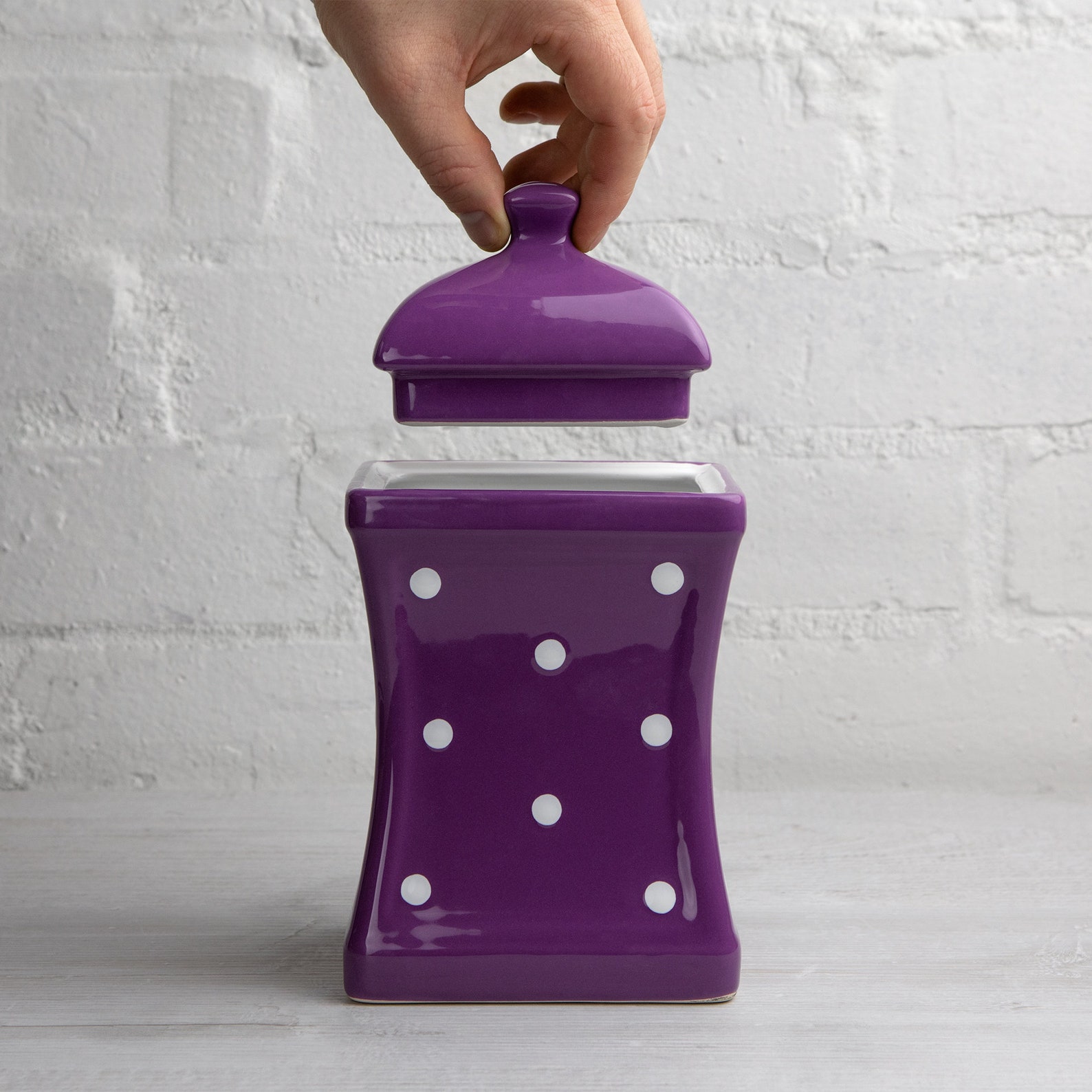 Purple Cookie Jar Kitchen Canister Decorative Ceramic | Etsy