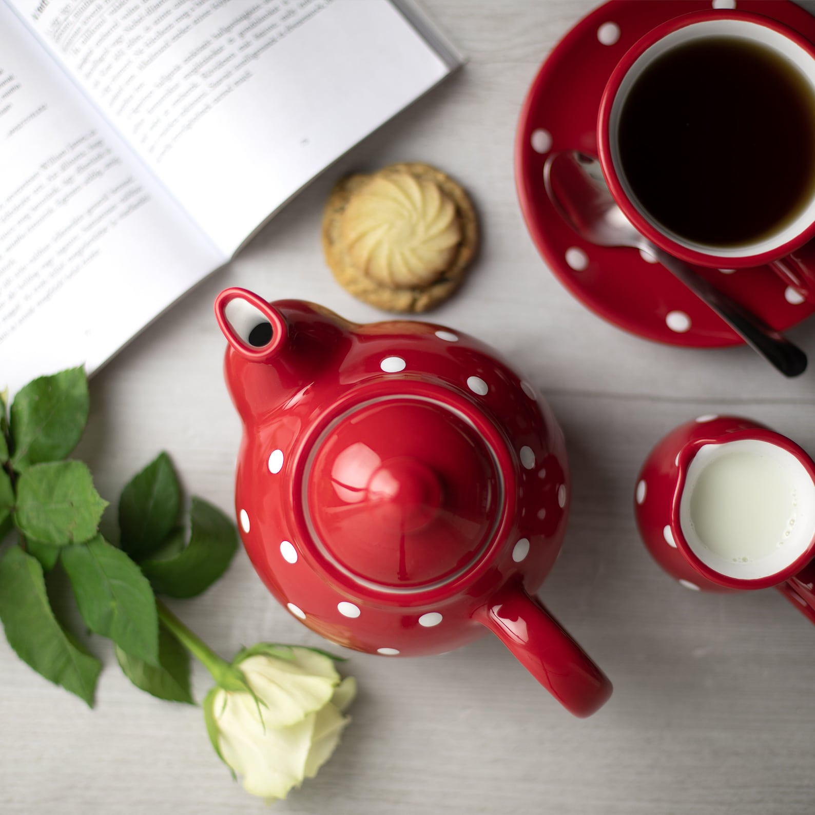 Red Ceramic Teapot, Handmade Pottery Tea Pot, for 1-2 CUP With White ...