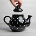 Black Ceramic Teapot Handmade Pottery Tea Pot Extra Large - Etsy