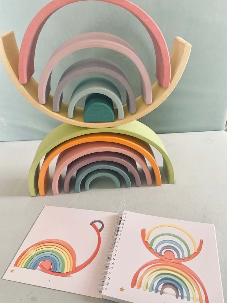 100 Wooden Rainbow Stacking 12 Pieces INSPIRATION Ideas PDF Format for ...