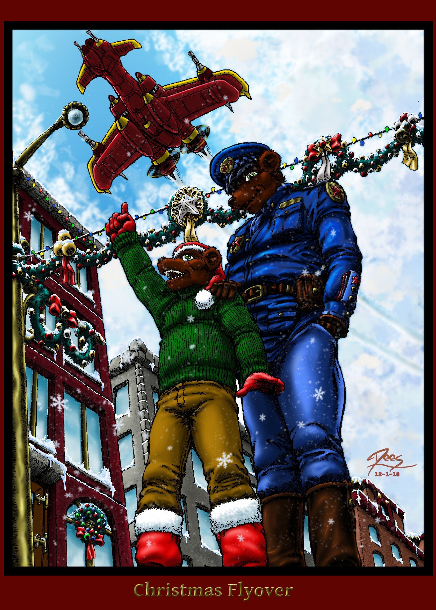 Christmas Flyover Holiday Card - Etsy