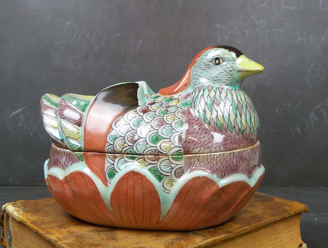 Chinese Export Porcelain Mandarin Duck Tureen. 1930s /1950s - Etsy