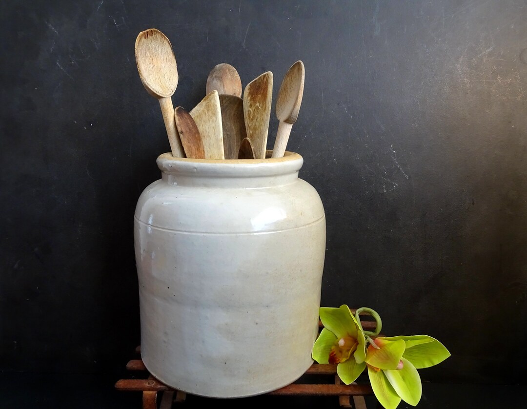 9 Exceptionally Large Antique French Stoneware Crock Pot. Large Jar ...