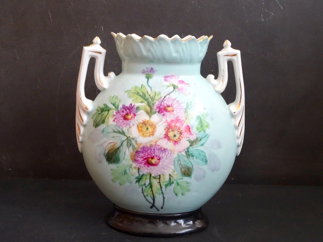 Antique Limoges Vase Hand Painted With Flowers. Latrille Freres - Etsy