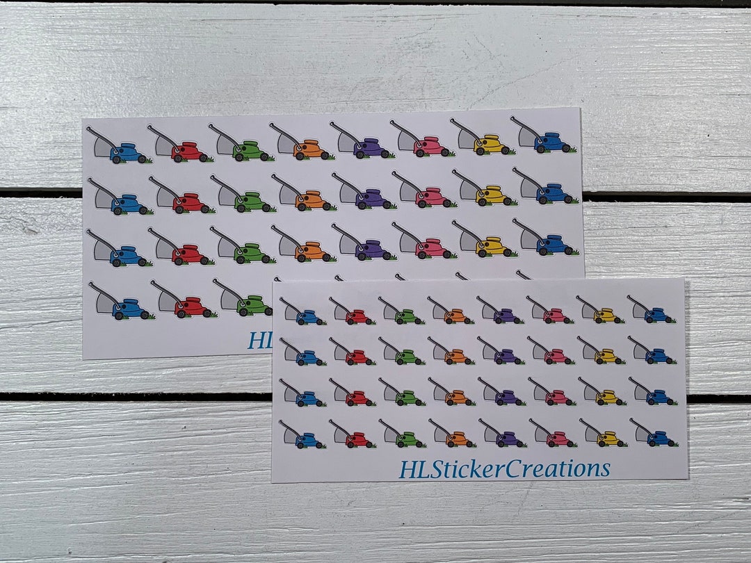 Lawnmower Stickers, Cutting Grass Stickers, Cutting Grass, Lawn Care ...