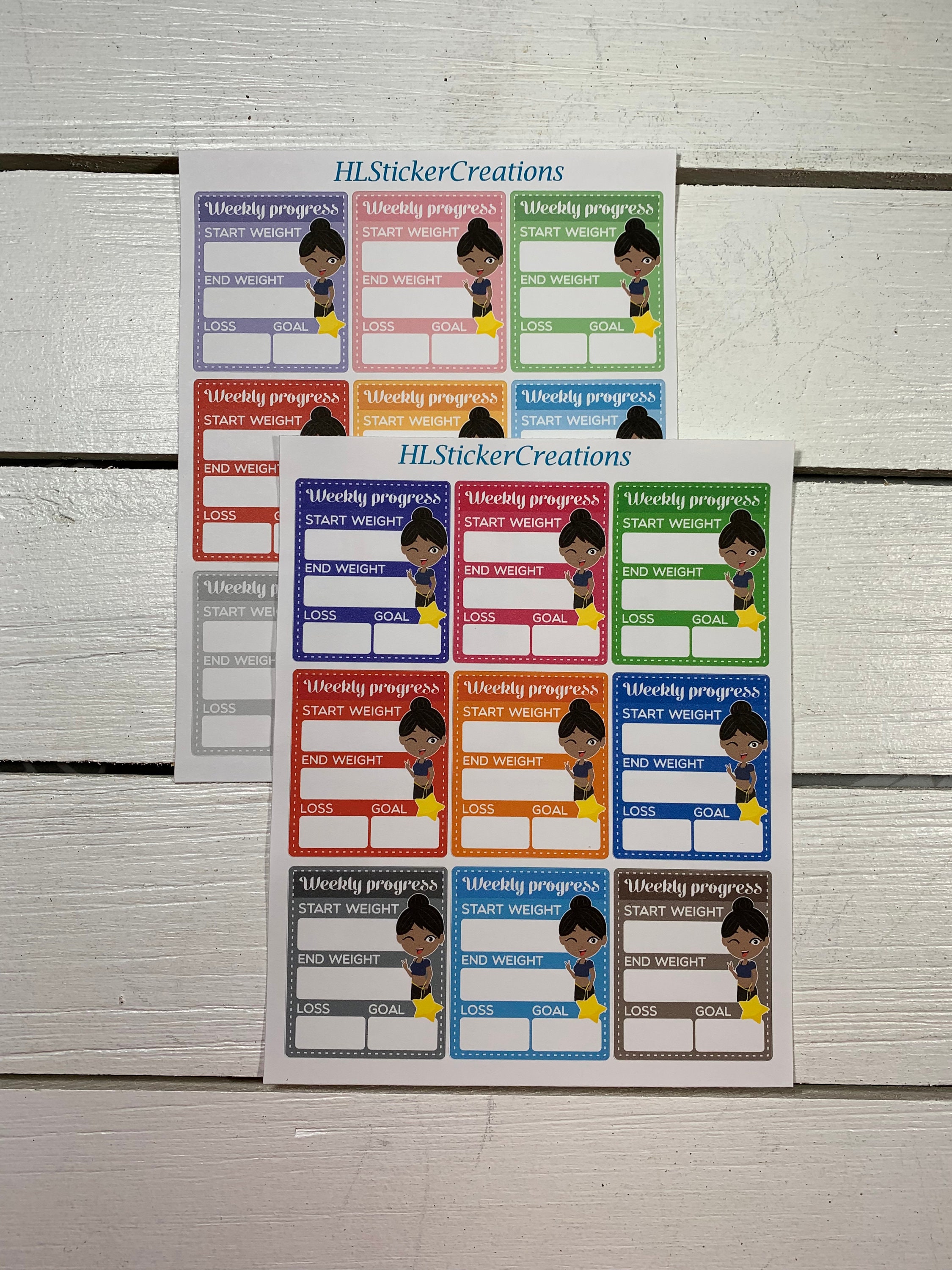 Weight Tracker Stickers Weekly Progress Tracker Tracker - Etsy