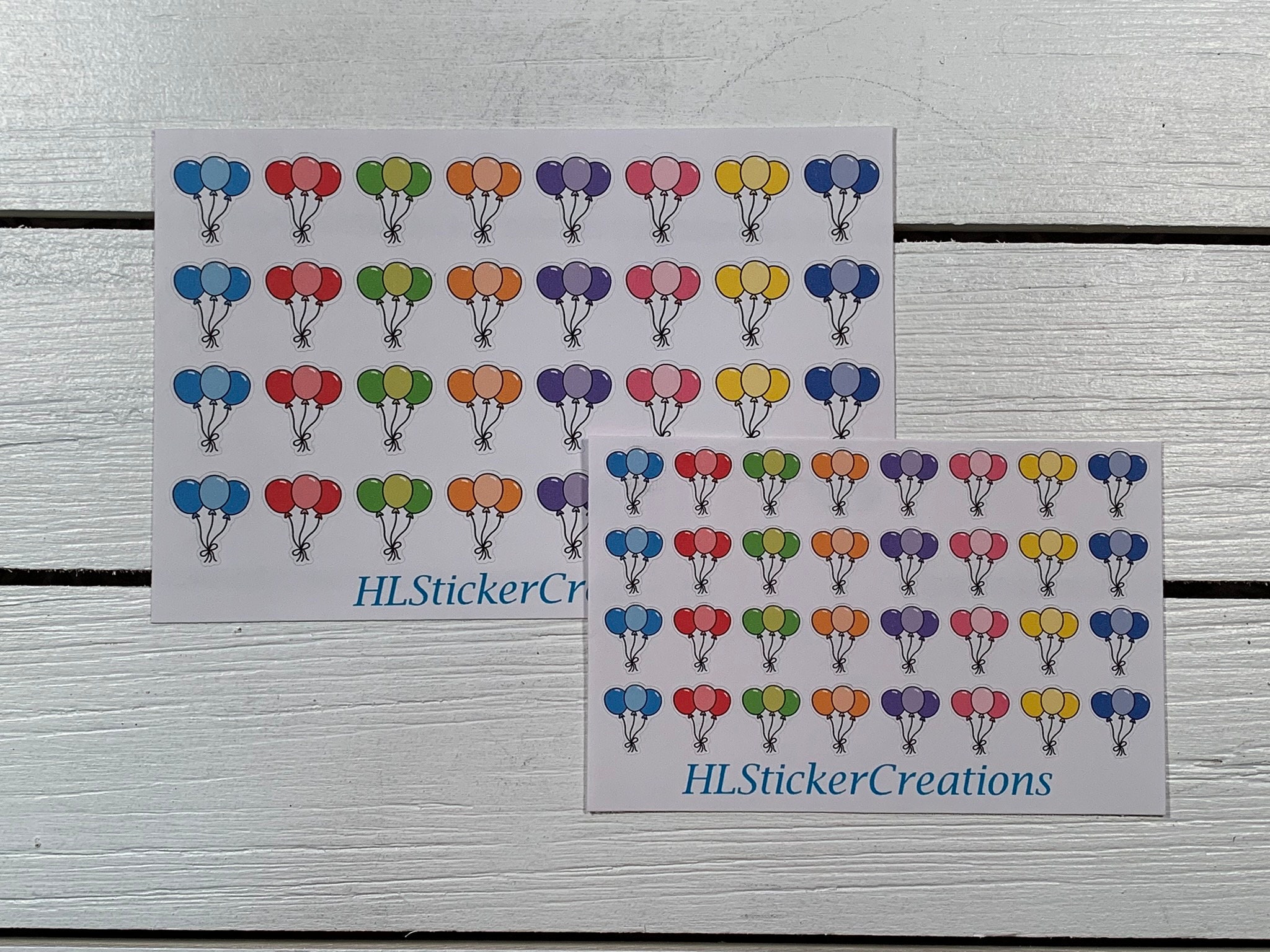 Balloon Stickers Birthday Stickers Party Stickers Party | Etsy