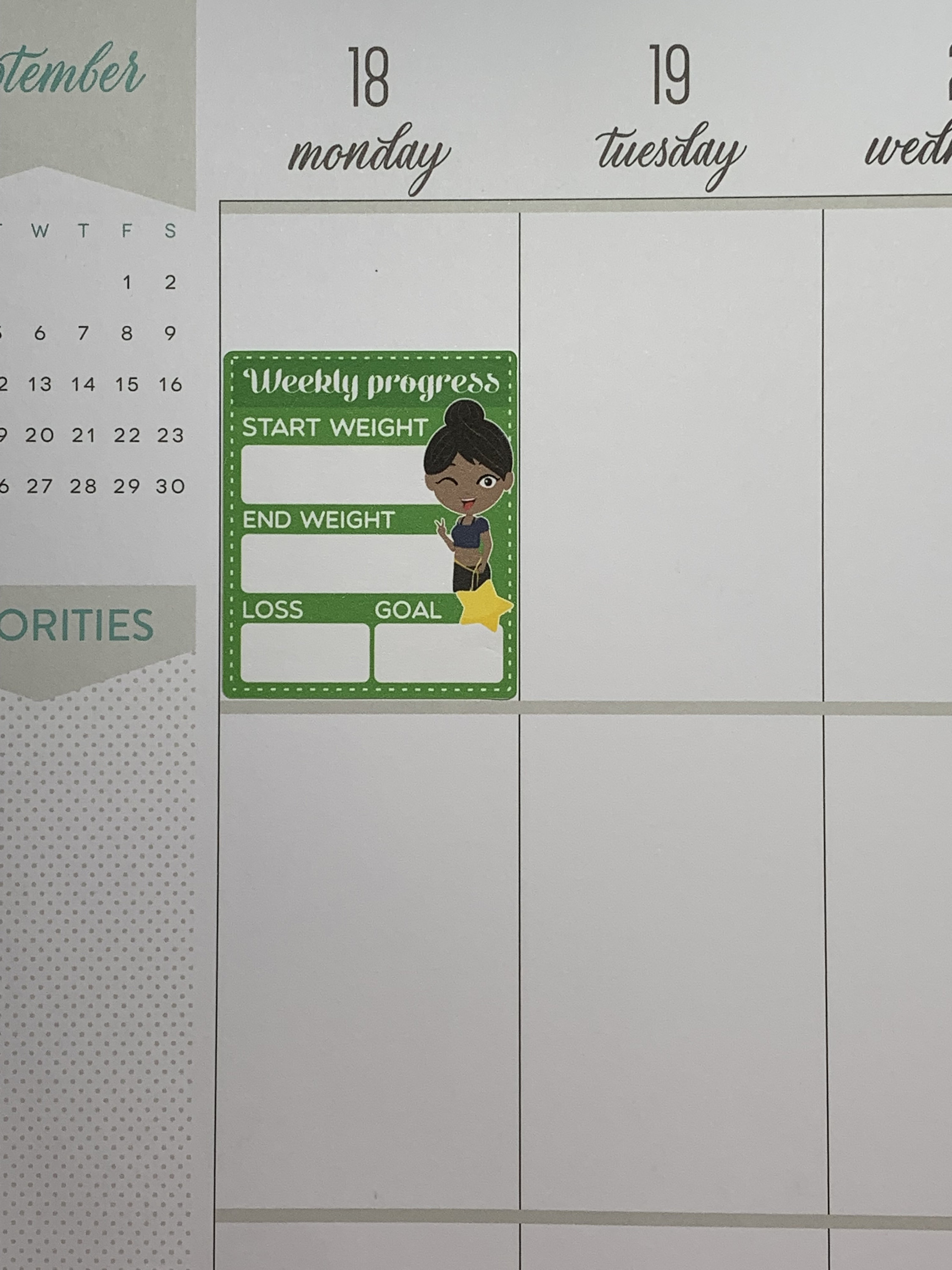 Weight Tracker Stickers Weekly Progress Tracker Tracker | Etsy