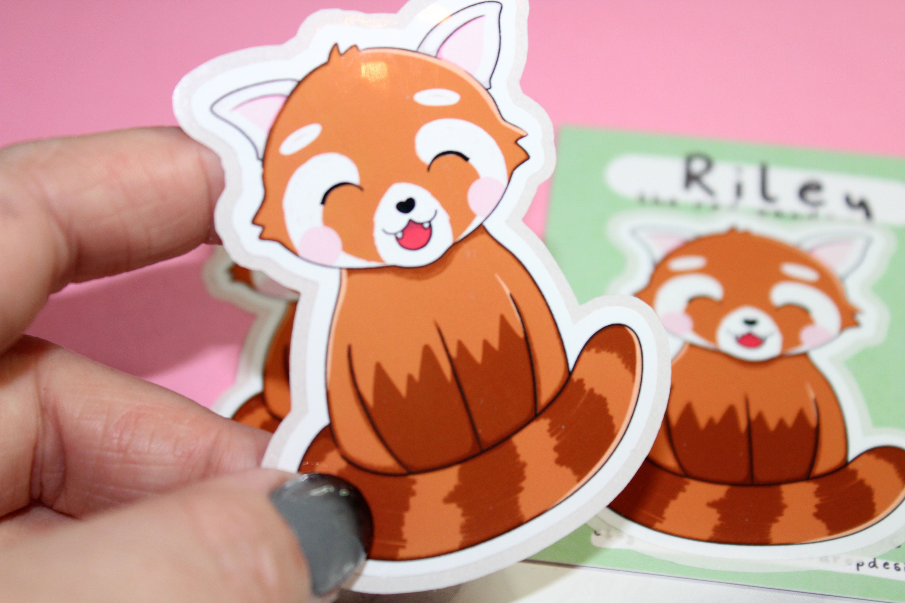 Red Panda Vinyl Sticker/ Cute Animal Laptop Sticker/ Riley the | Etsy