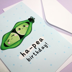 Ha-pea Birthday Card / Pea Pod Greetings Card/ Cute Birthday Card - Etsy