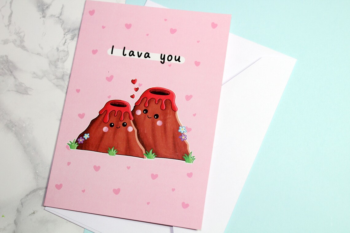 I Lava You Card/ Anniversary Greetings Card/ Valentines Day | Etsy