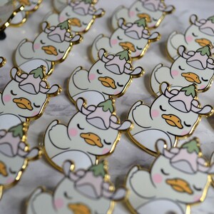 Floral Duck Enamel Pin Badge / Kawaii Duck Pin / Cute Enamel Lapel Pin ...