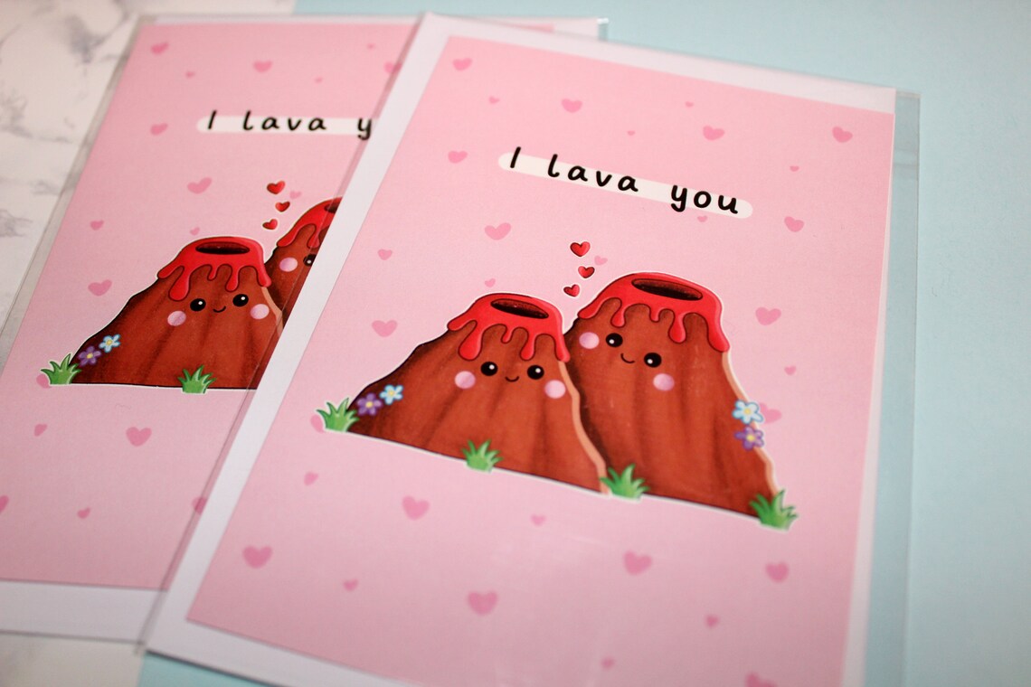 I Lava You Card/ Anniversary Greetings Card/ Valentines Day | Etsy