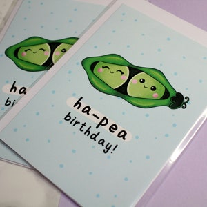 Ha-pea Birthday Card / Pea Pod Greetings Card/ Cute Birthday Card - Etsy