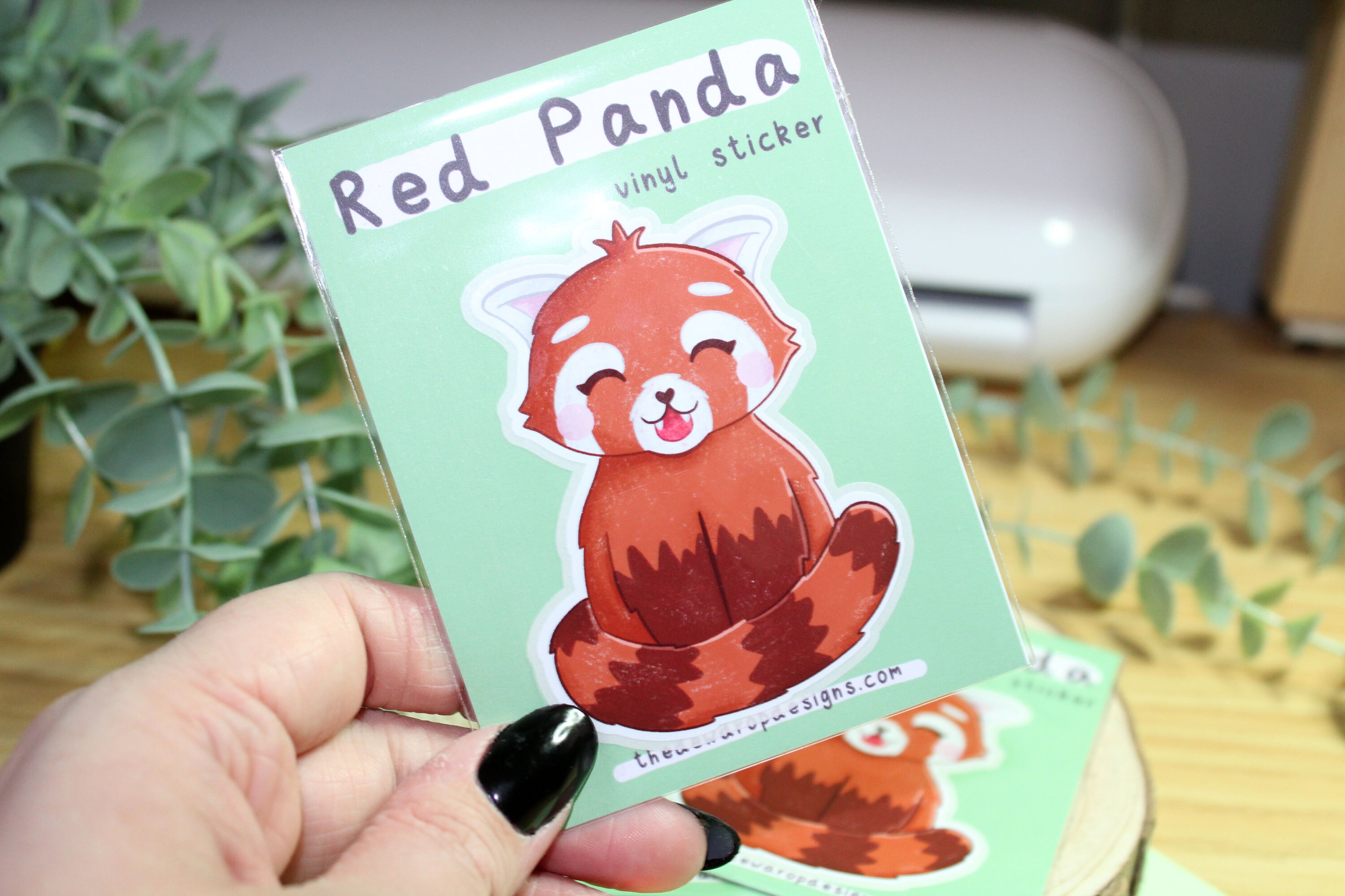 Stickers, Labels & Tags Paper & Party Supplies Red Panda Vinyl Sticker ...