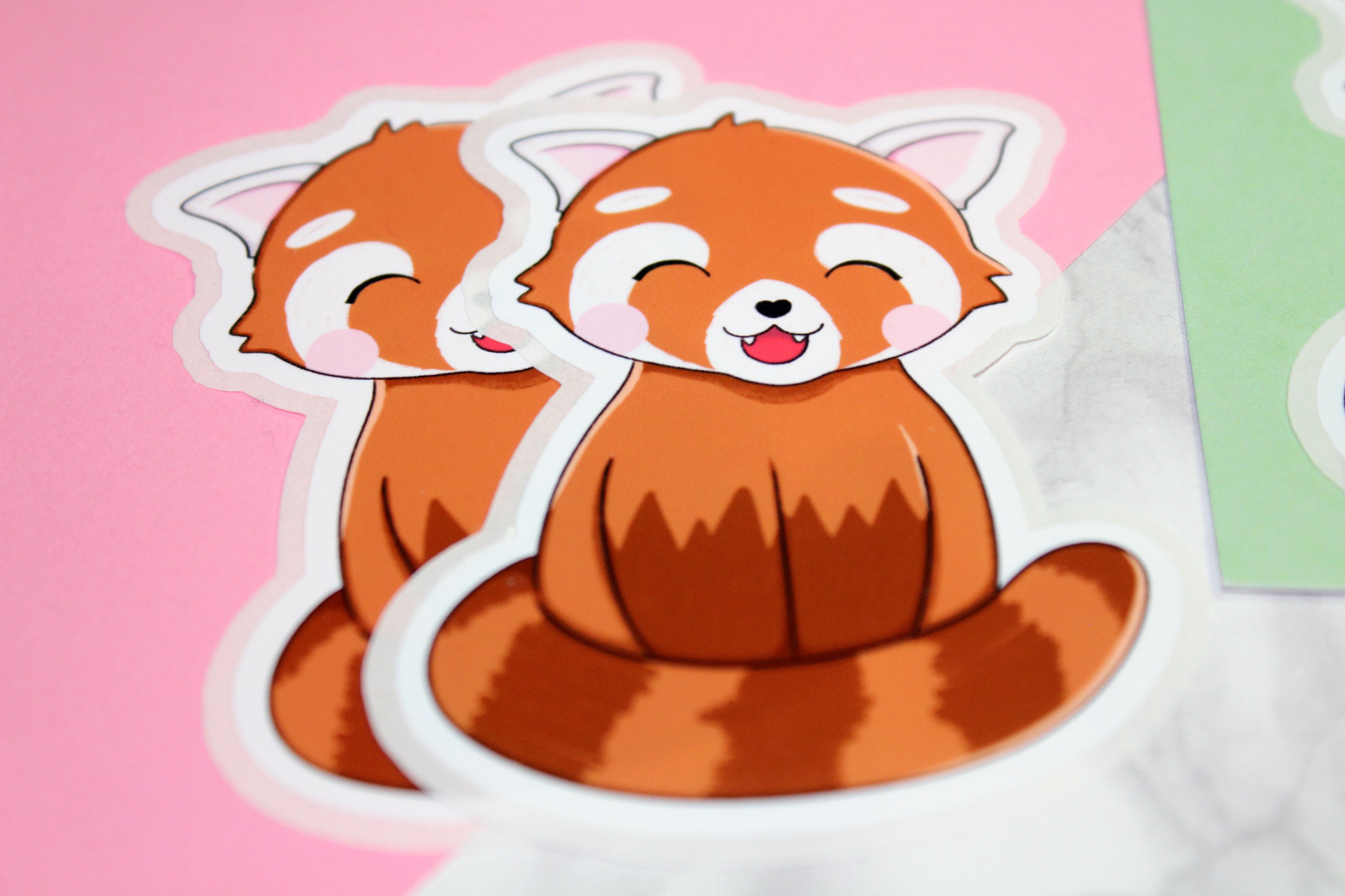 Red Panda Vinyl Sticker/ Cute Animal Laptop Sticker/ Riley the | Etsy