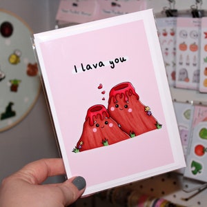 I Lava You Card/ Anniversary Greetings Card/ Valentines Day | Etsy