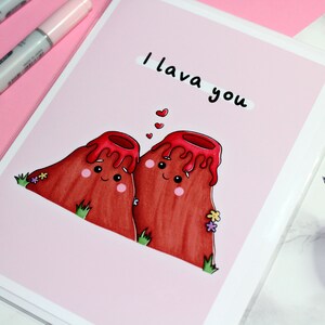 I Lava You Card/ Anniversary Greetings Card/ Valentines Day | Etsy