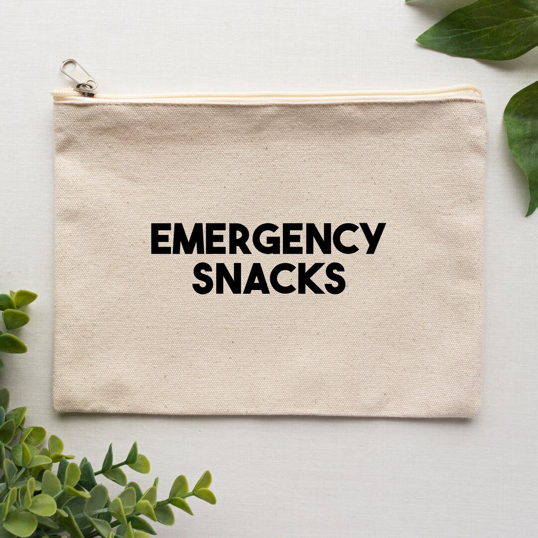 Emergency Snacks Zipper Pouch - Emergency Snacks Bag - Snack Pouch ...
