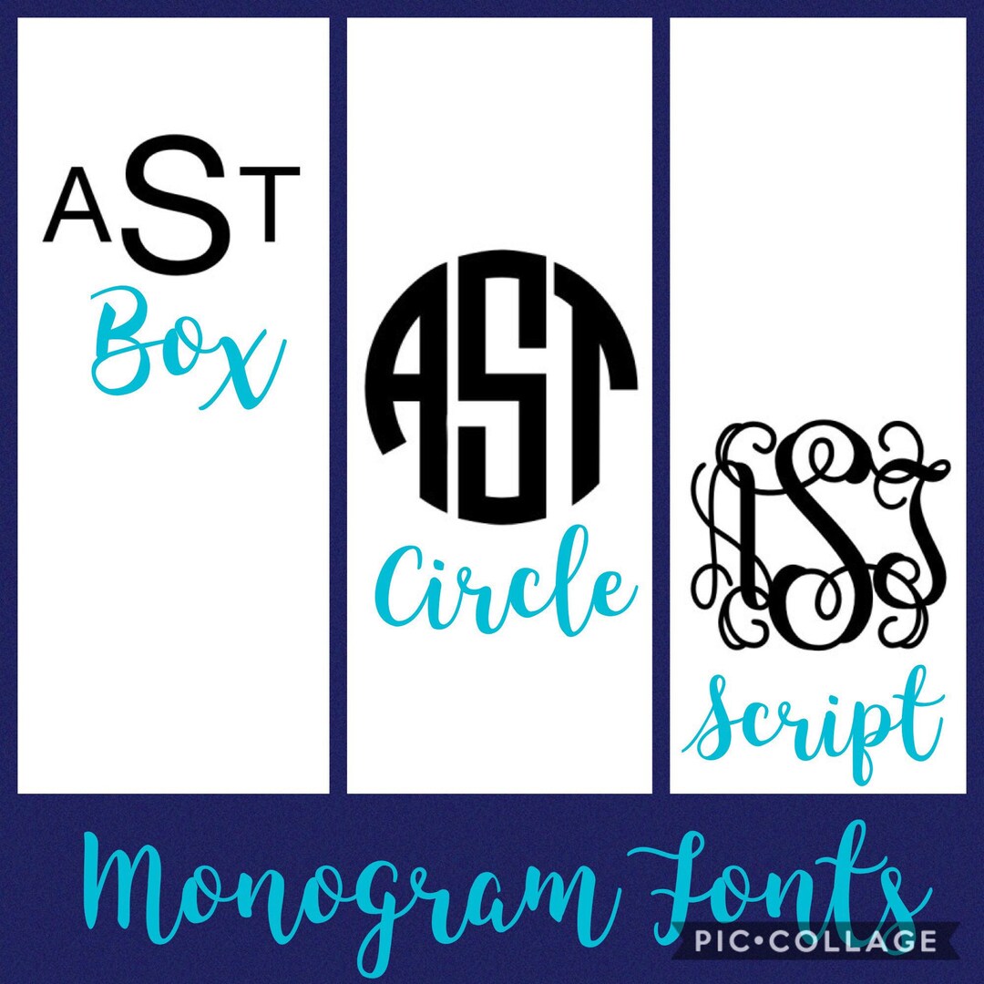 Vinyl Monogram Decals Monogram Decal, Hydroflask Decal, Laptop Decal ...