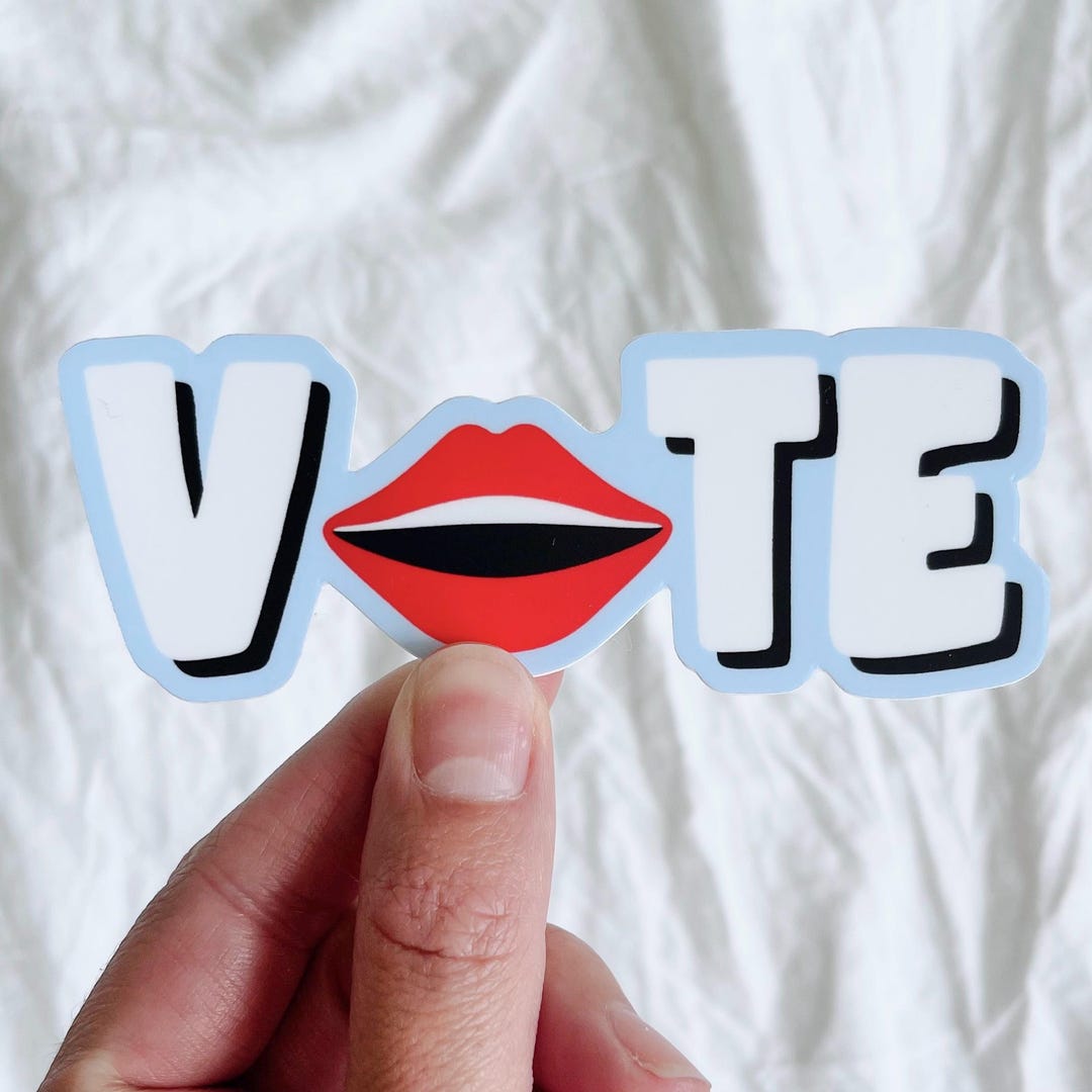 Vote Sticker Waterproof Weatherproof Vinyl Sticker-go Vote Sticker ...