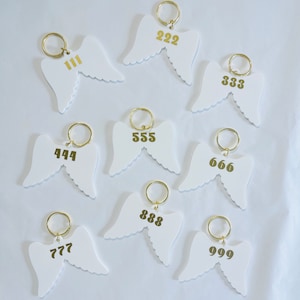 Angel Number Keychain -111-222-333-444-555-666-777-888-999-intuition ...