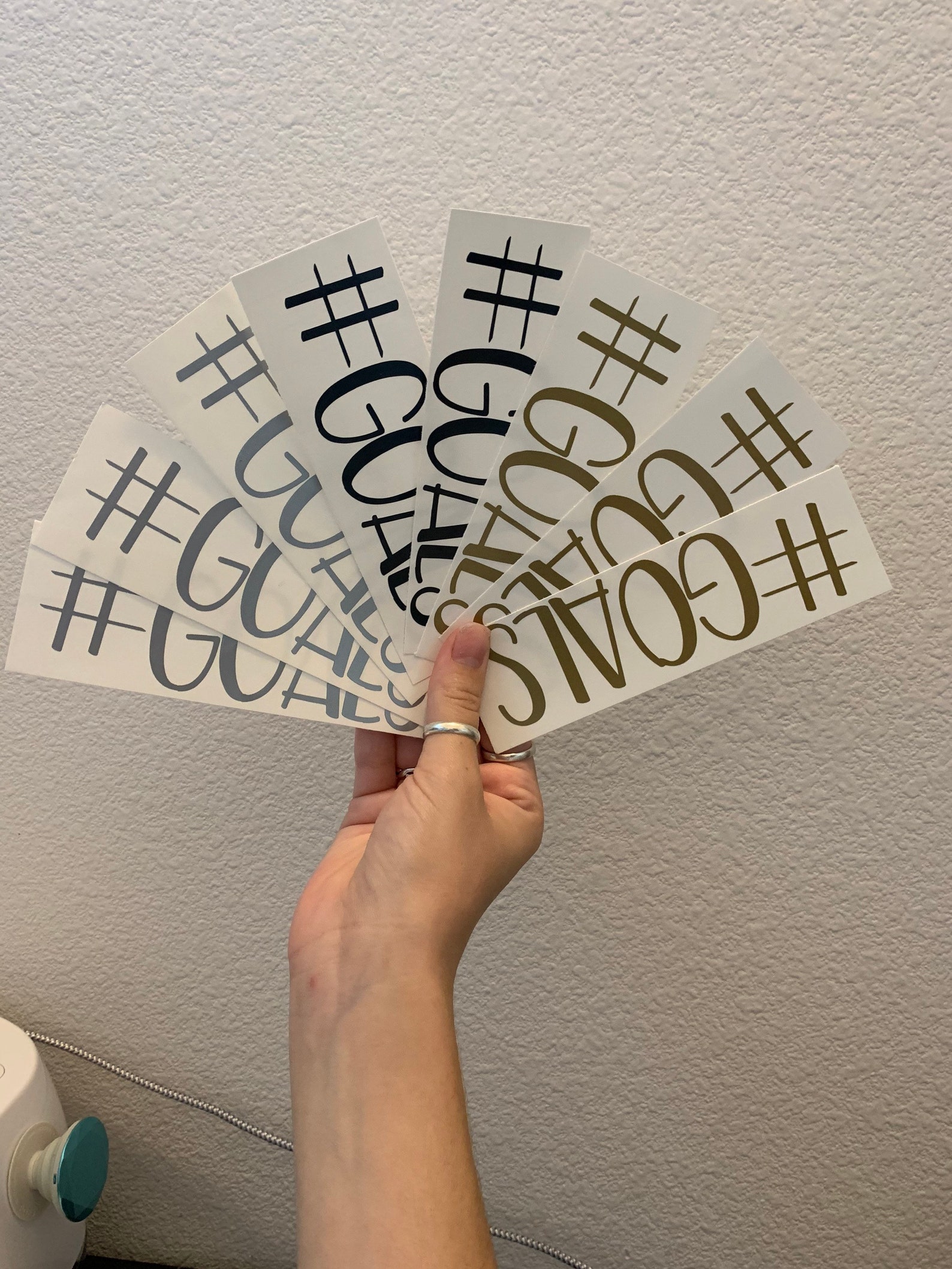 GOALS Decal Sticker GOALS Hashtag Decal GOALS Sticker | Etsy