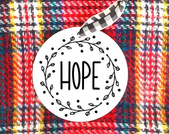 Personalized Hope Ornament Hope Ornaments Hope Decorations - Etsy