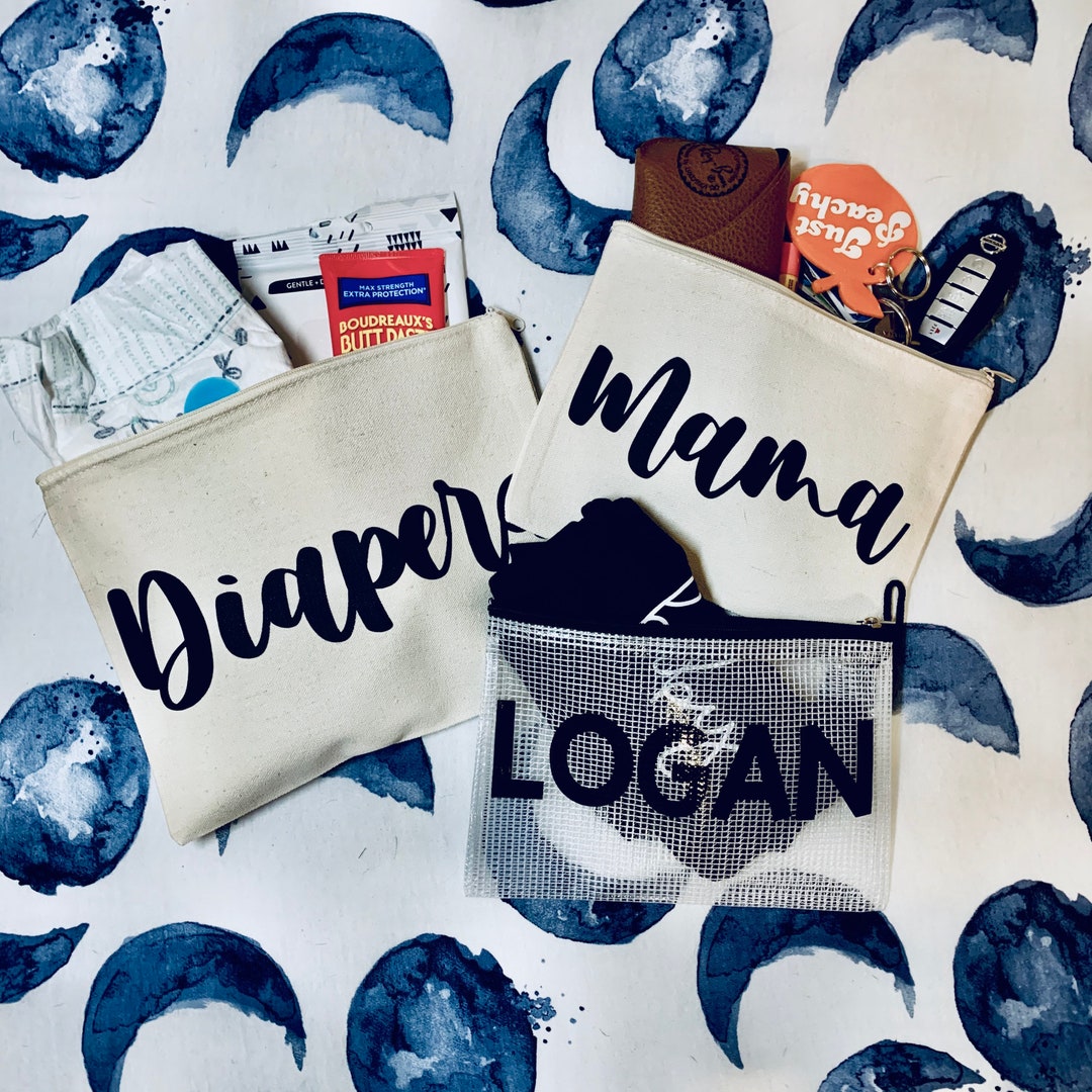 Custom Canvas Pouch- Custom Name Canvas Pouches - Custom Pouch - Custom ...