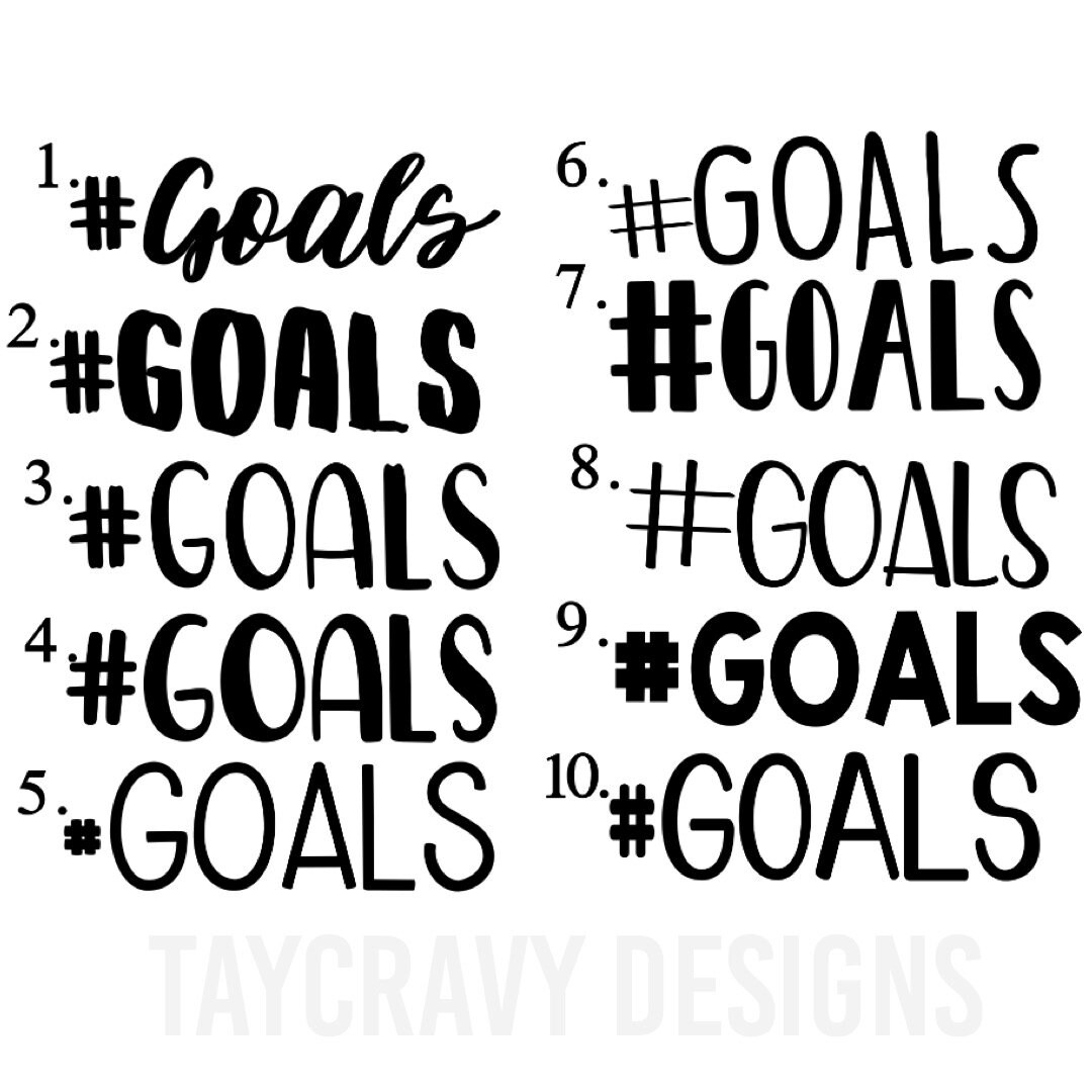 GOALS Decal Sticker GOALS Hashtag Decal GOALS Sticker | Etsy