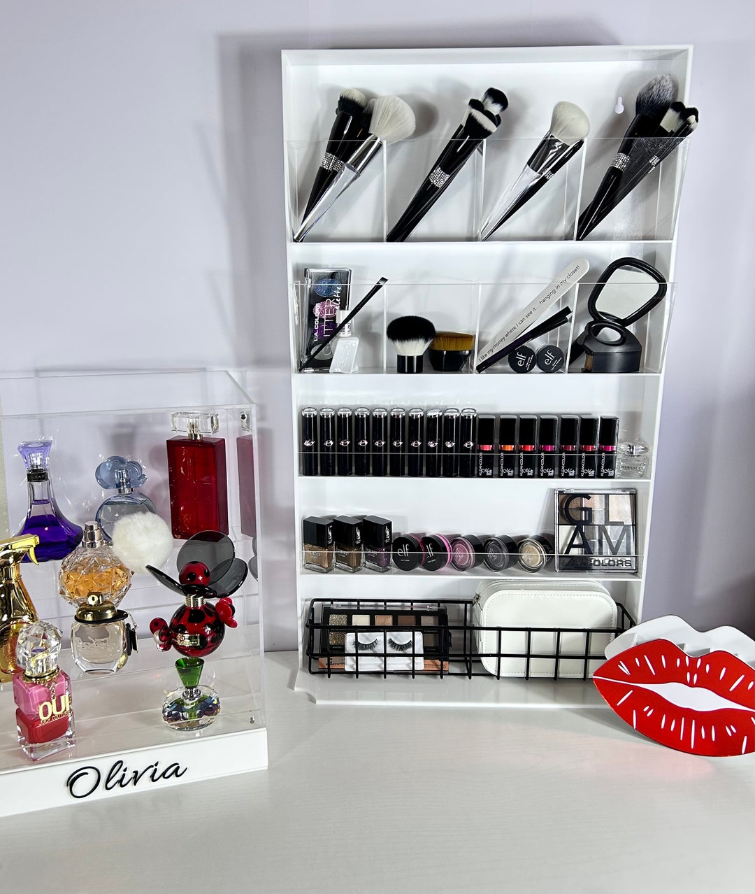 Wall Makeup Organizer, Cosmetic Storage - Etsy