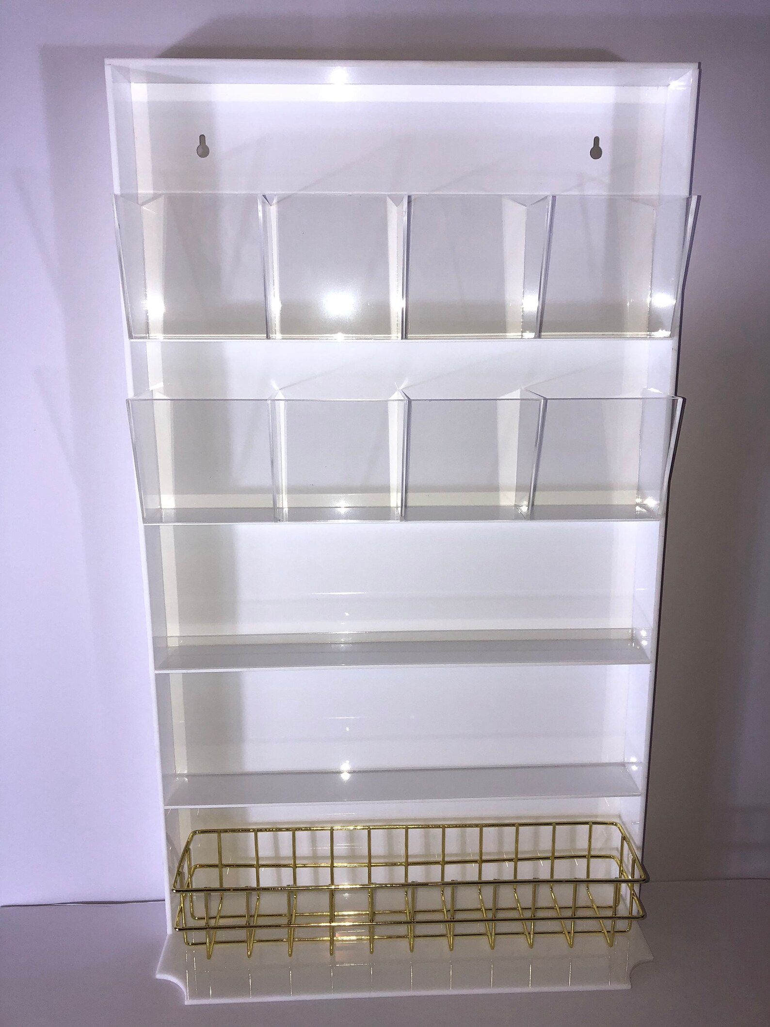 AS Designs White Wall Mounted Cosmetic Storage - Etsy