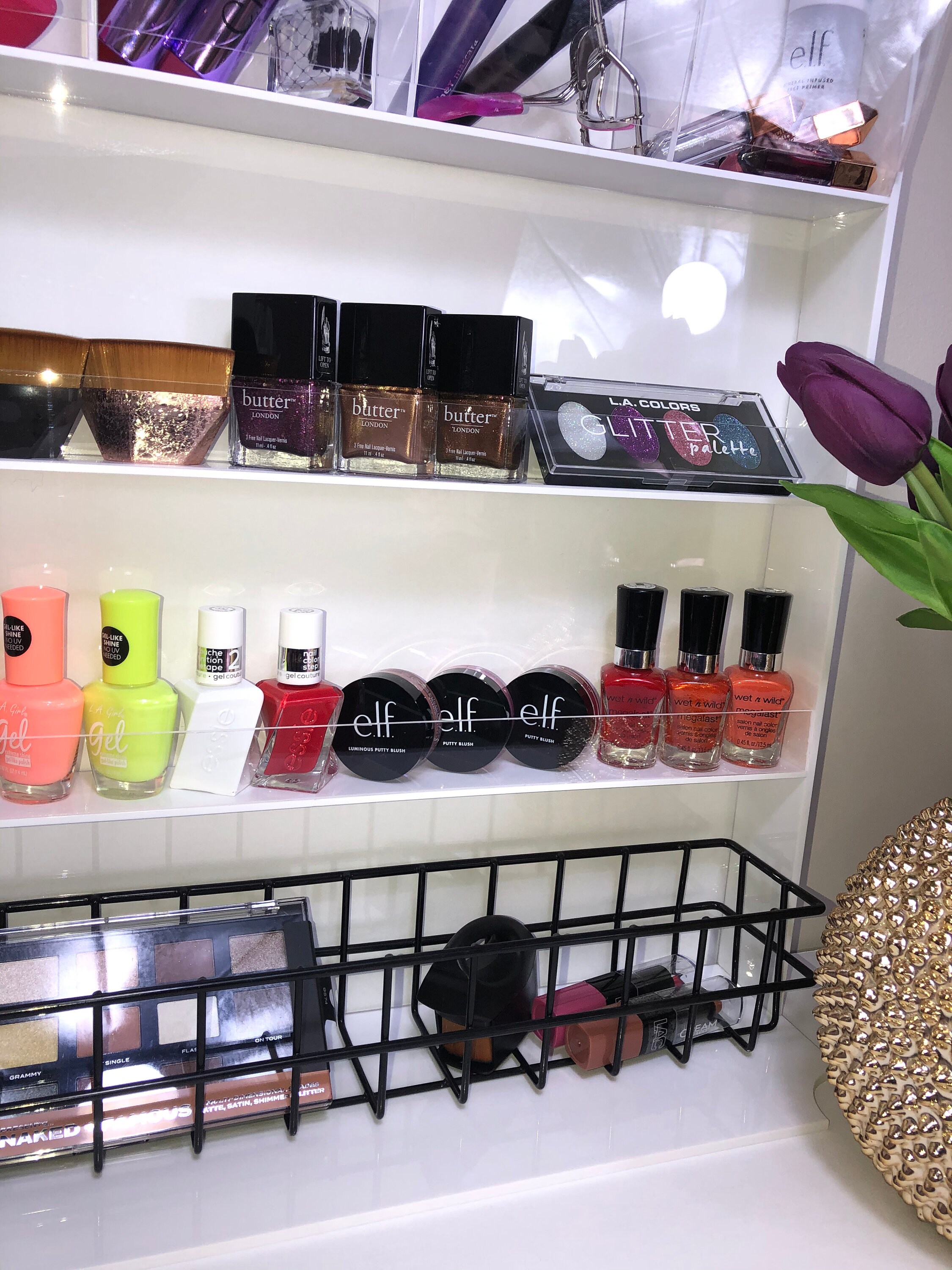 AS Designs White Wall Mounted Cosmetic Storage - Etsy