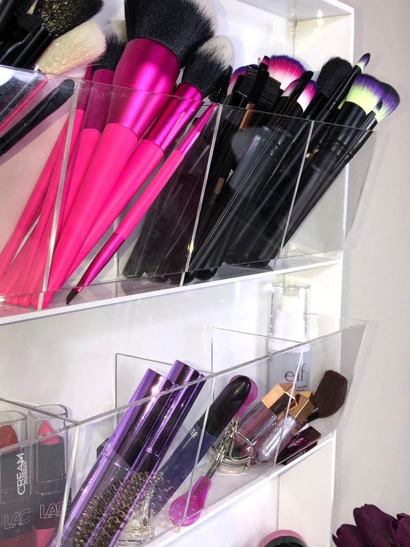 AS Designs White Wall Mounted Cosmetic Storage - Etsy