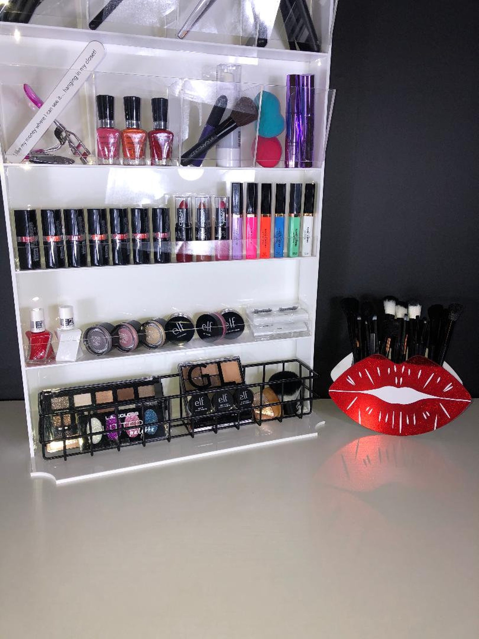 Wall Makeup Organizer Cosmetic Storage - Etsy