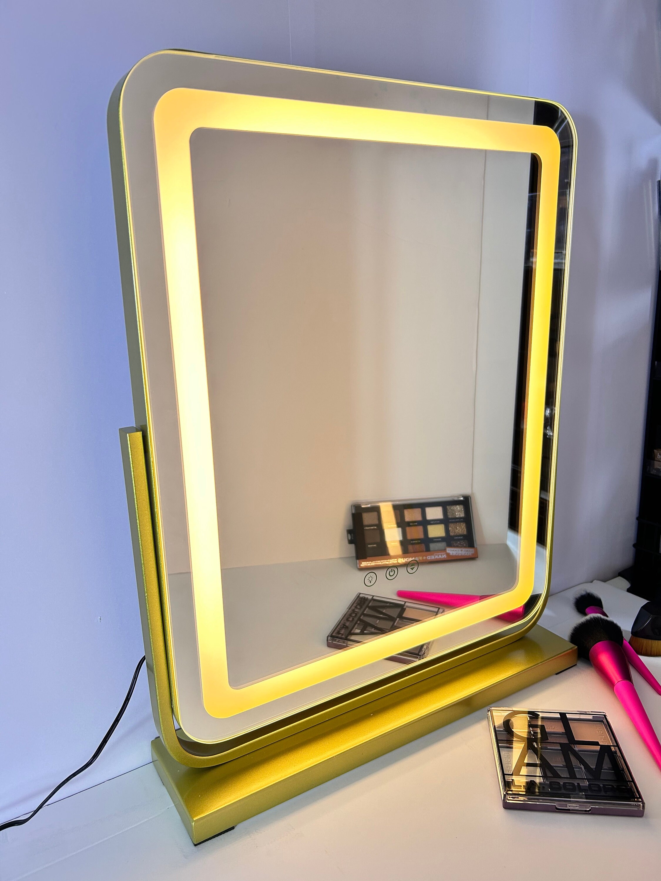 Makeup Vanity Mirror With Lights Large Lighted Mirror for Desk, Bedroom ...