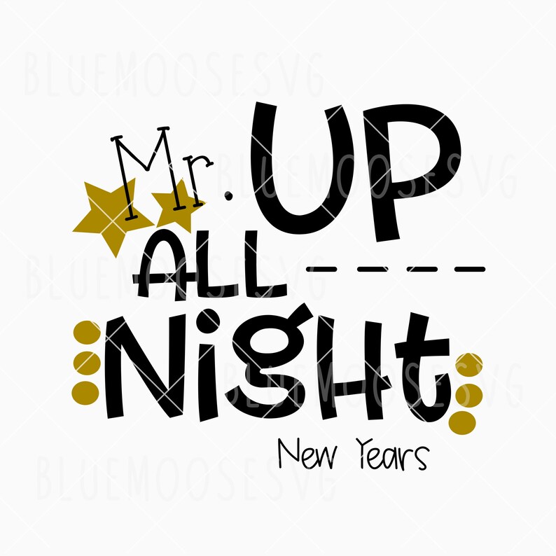 Mr up All Night, New Years, Kids New Years - Etsy
