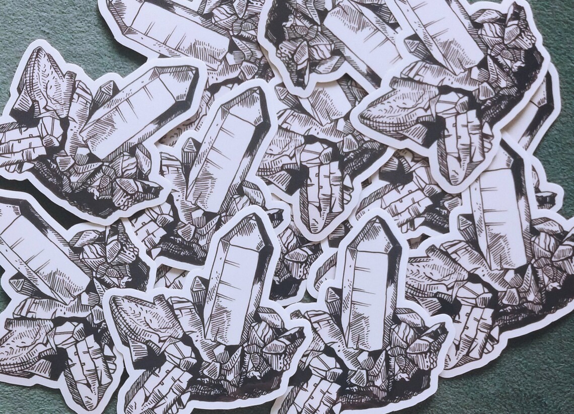 Clear Quartz Sticker Transparent Vinyl Sticker. Witchy Goth - Etsy UK